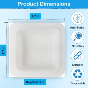 Small 1.7" Square Polystyrene Weigh Boats, Weighing Dishes, Weighing Boats, Anti-Static Disposable Tray, 10ml (160 pcs)