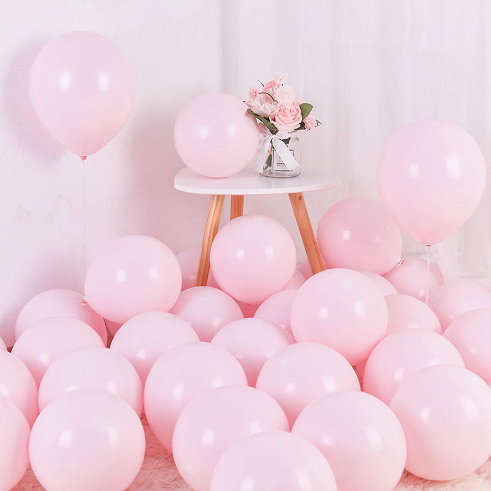 Pastel Pink Balloons 12 inch 50pcs Latex Party Balloons Baby Shower Helium Balloons Pink Birthday Balloon