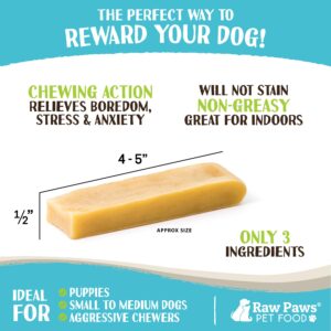 Raw Paws Himalayan Yak Chews for Dogs, Medium Chews (3-Count) - Himalayan Cheese for Medium Dogs - Yak Bones for Dogs - Yak Milk Bones for Dogs - Dog Cheese Chews Himalayan -Yak Chews for Medium Dogs