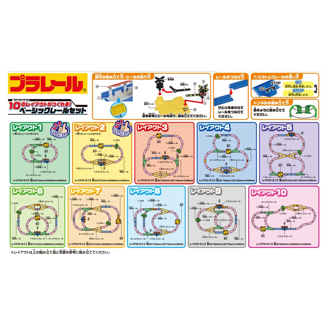 Takaratomy 10 Types Layout Plarail Basic Rail Set (Japan Import)