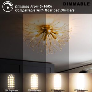 Ziomitus Dimmable G9 Led Bulbs Replace 30W 25W 20W Halogen,G9 3W 2700k Warm White LED T3 T4 Clear,AC120V Dimmable G9 Led Bulbs 300lm for Chandelier Ceiling Pendant Lighting,5PACK,No Flicker