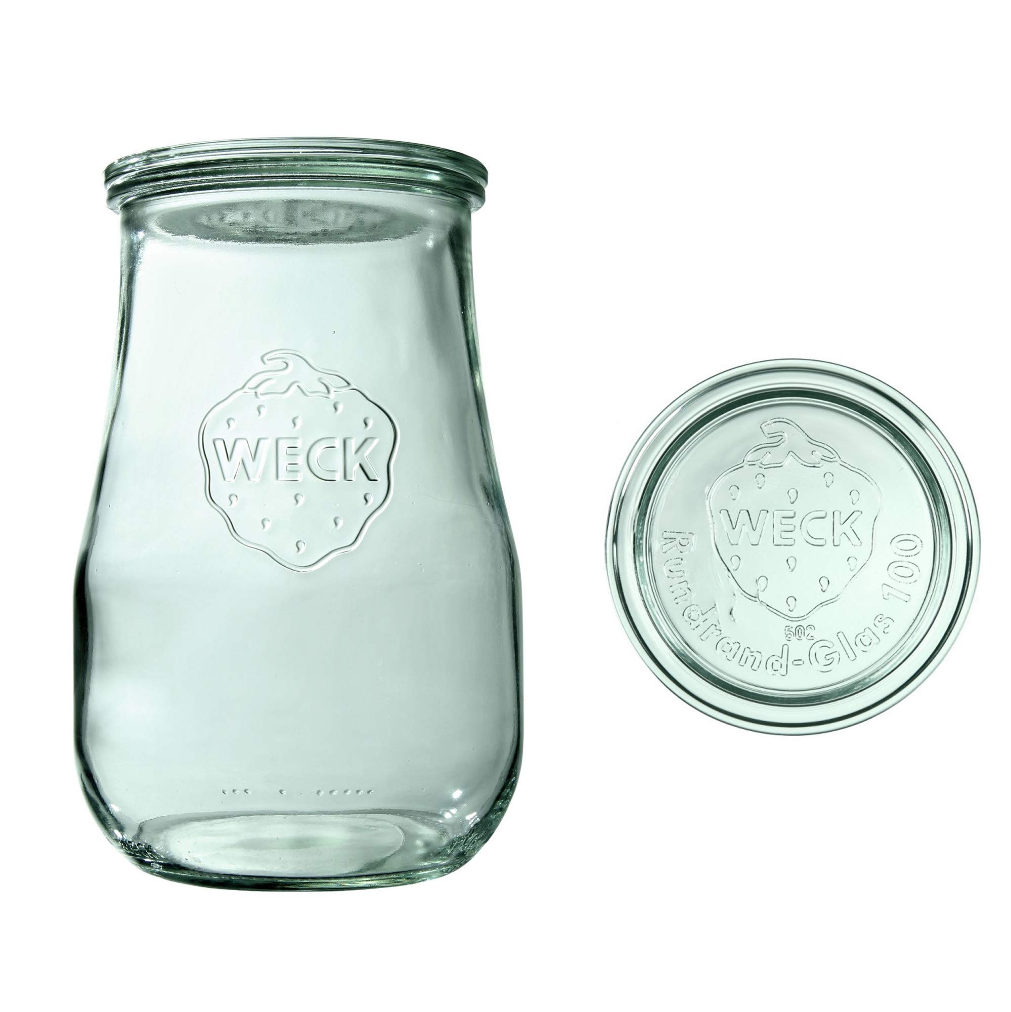 Weck Jars Tulip 2.5 Liter - Sour Dough Starter Jars - Large Glass Jars for Sourdough - Starter Jar with Glass Lid - Suitable for Canning & Storage