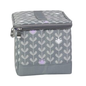 Everything Mary Sewing Case Grey Leaf Print EVM12861-1