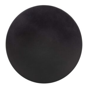 SAFAVIEH Outdoor Aishi Black Modern Concrete Round Accent Table