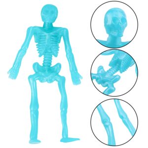 Konsait 72 Pack Stretchy Skeletons Stretchy Toys Bulk Set, Random 10 Glitter Color Sensory Bendable Toys, Party Favors for Kids Halloween Birthday Gift, Goodie Bags, Pinata Filler, Classroom Prizes