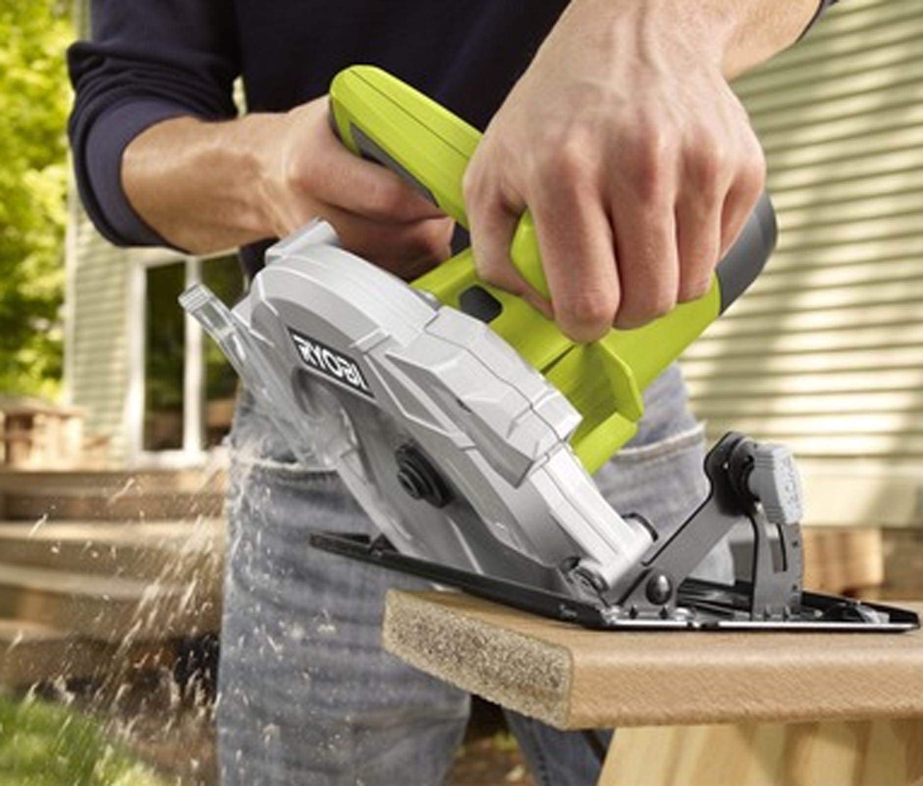 Ryobi 14 Amp 7-1/4" Adjustable Electric Circular Saw w/Exactline Laser | CSB135L (Renewed)