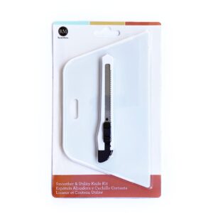 roommates kit4227fp smoother and knife wallpaper installation kit, white