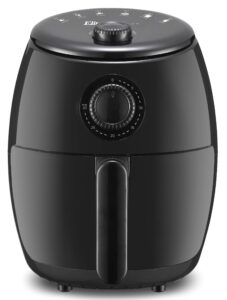 maxi-matic personal compact space saving electric hot air fryer oil-less healthy cooker, timer & temperature controls, pfoa/ptfe free, 1000-watts, black 2.1 quart (renewed)