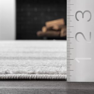 nuLOOM 2' x 6' Performance Indoor Area Rug, Non-Shed, Power Loomed High-Traffic Area Rug for Living Room, Bedroom, Home, Tristan Grey