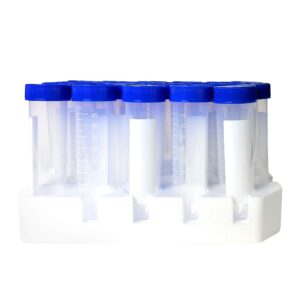 50 ml conical centrifuge tube with conical bottom, leakproof screw caps, sterile, polypropylene (pp), rack packed (pack of 25)