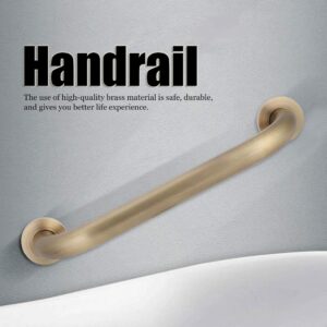 Shower Grab Bar, Brass Practical Safety Bathtub Hand Bar, Convenient Hotel Bathroom Wall Anti-Slip Handle for Pregnant Women Children Elderly, The Disabled, Injury