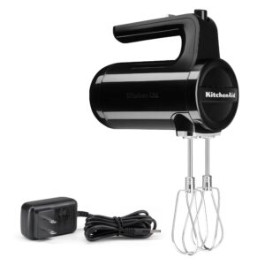 kitchenaid cordless 7 speed hand mixer - khmb732| onyx black | 7.56 x 3.54 x 11.69 inches