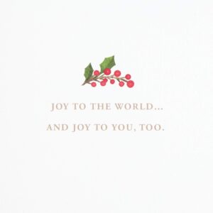 Hallmark Signature Christmas Card (Holly Boughs)