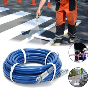 Willbebest 50ft 1/4" Airless Paint Spray Hose Sprayer Light Flexible Fiber Tube 3300PSI Working Pressure, Burst Pressure Up to 8500 PSI (15 Meter)