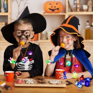 Halloween Party Favors for Kids, Light Up Necklace Rings Watch Party Supplies Set for Halloween Holiday