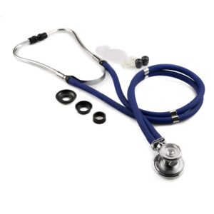 mckesson lumeon sprague rappaport stethoscope, double-sided chestpiece, blue, 22 in, 1 count