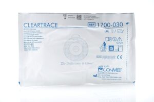 conmed 1700-030 cleartrace adult ecg electrodes, general purpose tape, 20" x 30" size, pack of 600