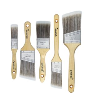 coltree paint brushes set, 5 pcs flat and angle paintbrushes for wall and trim, suitable for oil-based paints, water-based paints, stains, home improvement paint supplies