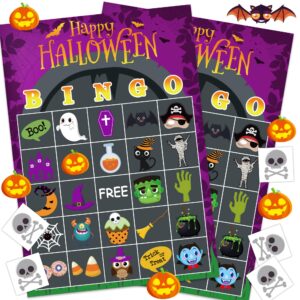 joy bang halloween bingo games for kids, bingo cards 24 players halloween party favors games toys activities for kids, halloween crafts goody bag stuffers gifts for kids