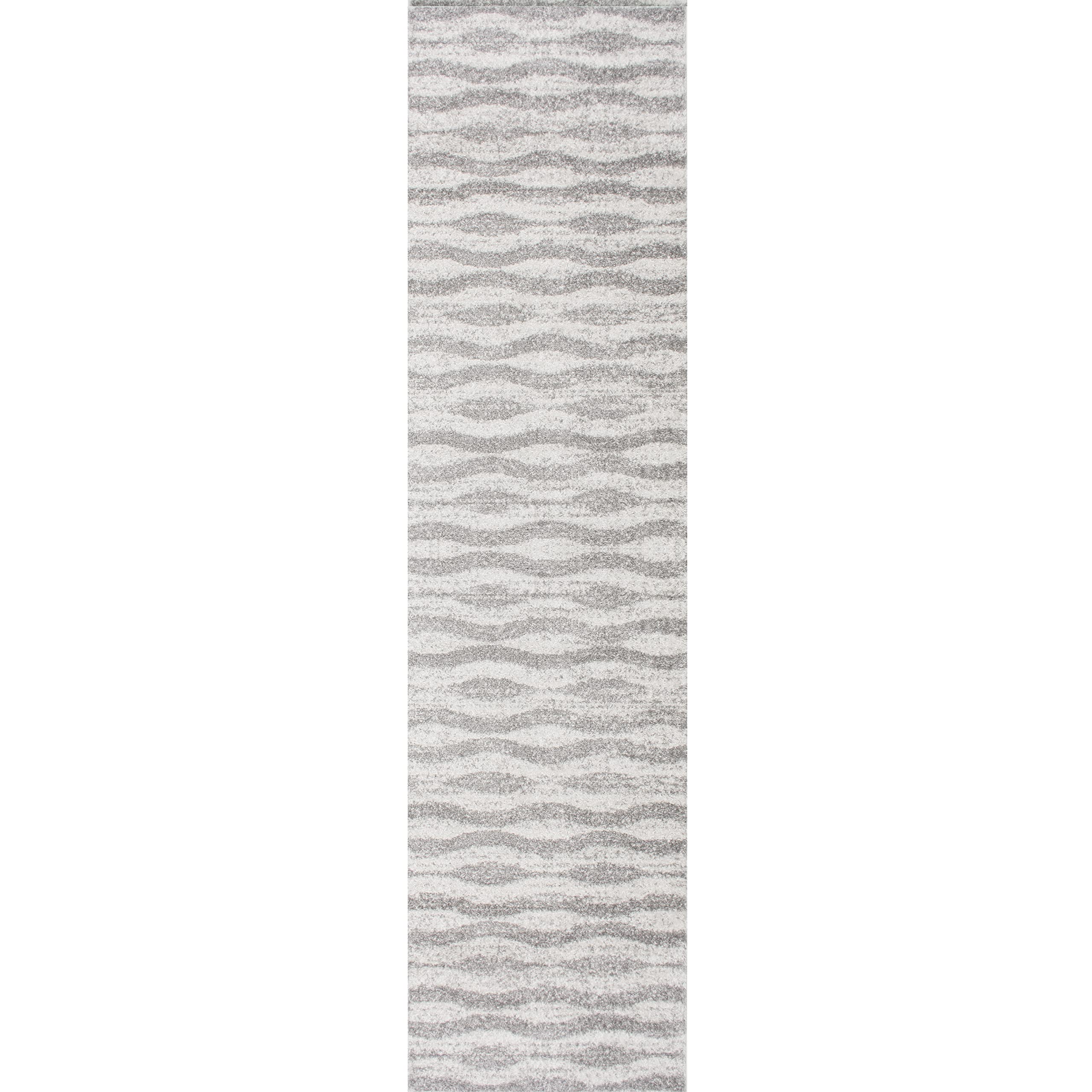 nuLOOM 2' x 6' Performance Indoor Area Rug, Non-Shed, Power Loomed High-Traffic Area Rug for Living Room, Bedroom, Home, Tristan Grey