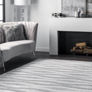 nuLOOM 2' x 6' Performance Indoor Area Rug, Non-Shed, Power Loomed High-Traffic Area Rug for Living Room, Bedroom, Home, Tristan Grey