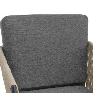 Barton 3 Pieces Wicker Chair Set w/Glass Table Gray Outdoor Patio Furniture Wicker Rattan Modern Conversation Chat Seating