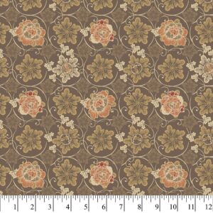 vine floral cotton fabric by the yard