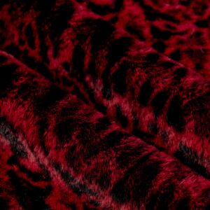 Shannon Minky Luxe Cuddle Seal Lace Cardinal, Fabric by the Yard