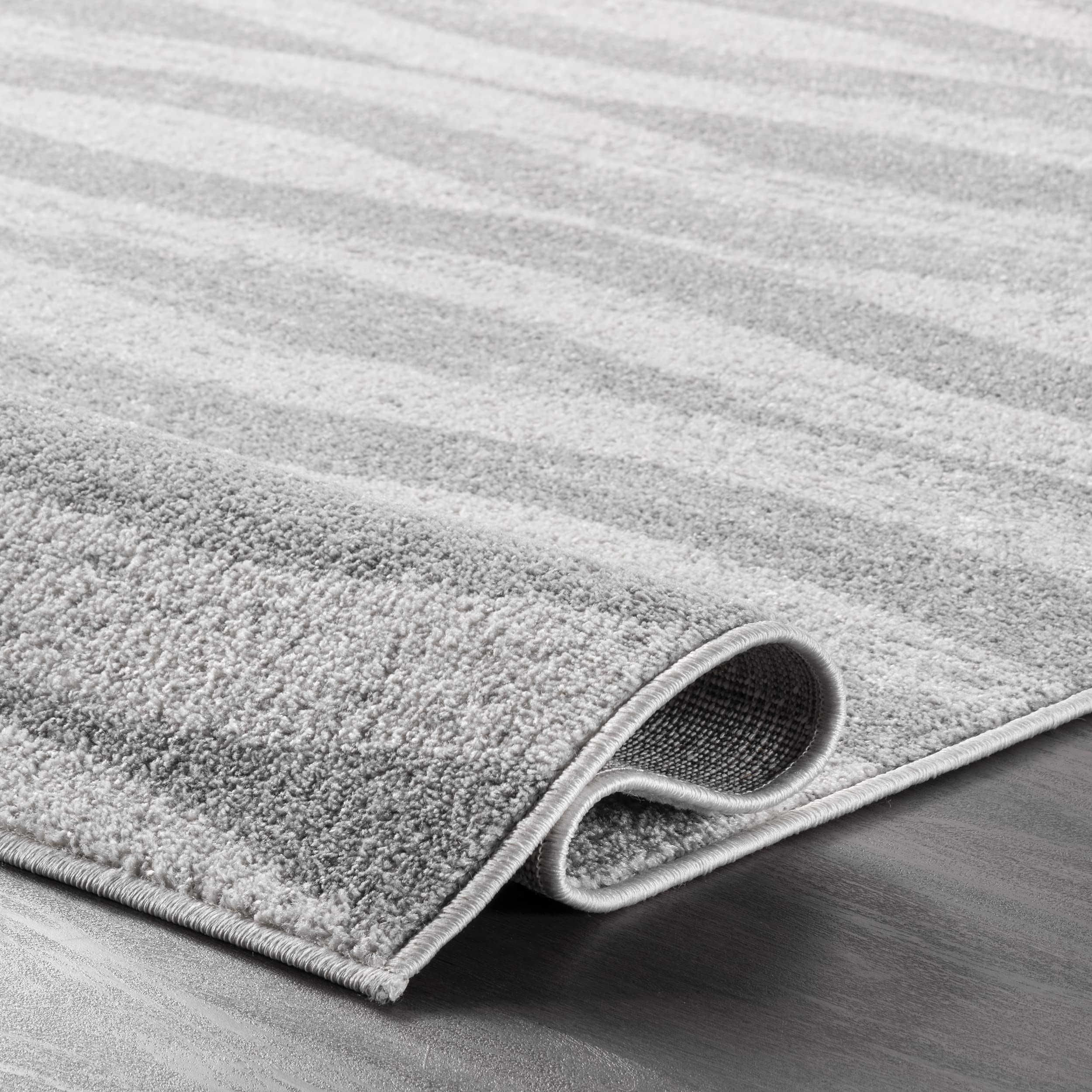 nuLOOM 2' x 6' Performance Indoor Area Rug, Non-Shed, Power Loomed High-Traffic Area Rug for Living Room, Bedroom, Home, Tristan Grey