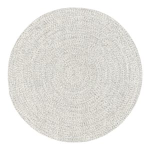 nuLOOM Braided Indoor/Outdoor Area Rug, 5' Round, Wynn Ivory