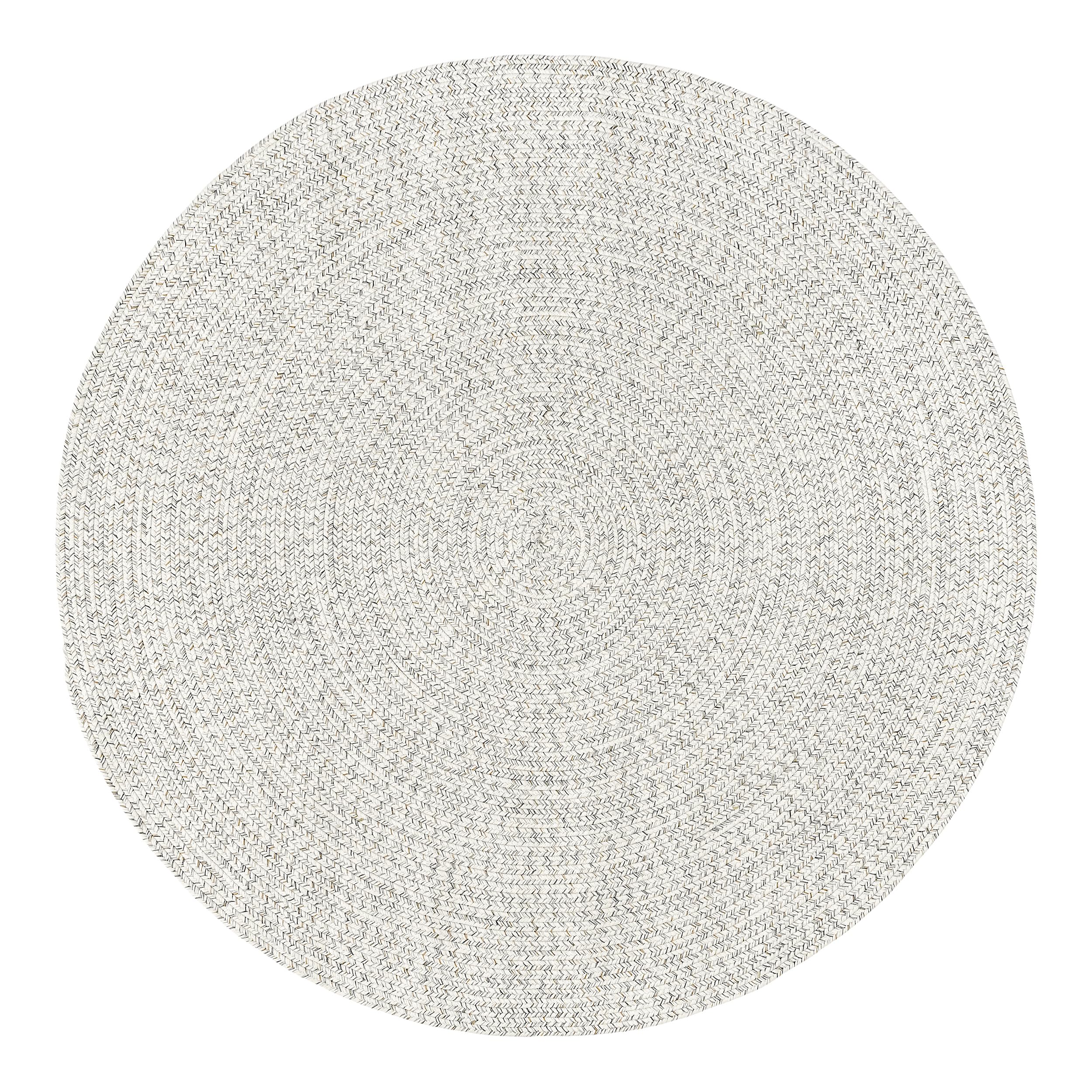 nuLOOM Braided Indoor/Outdoor Area Rug, 5' Round, Wynn Ivory