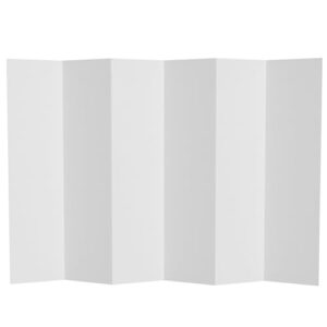 6 ft. tall white temporary cardboard folding screen - 6 panel