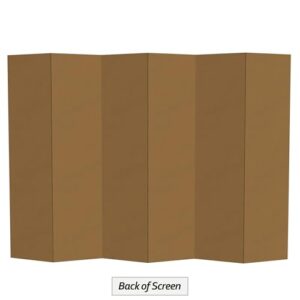 6 ft. Tall White Temporary Cardboard Folding Screen - 6 Panel