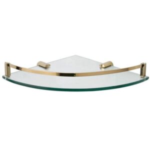 signature hardware 296092 engel 14" glass bathroom shelf