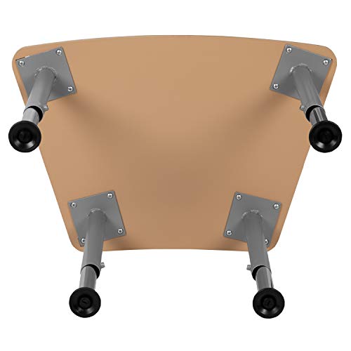 Flash Furniture Billie Hex Natural Collaborative Student Desk (Adjustable from 22.3" to 34") - Home and Classroom