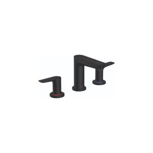 hansgrohe talis e modern install easy clean 2-handle 3-hole 5-inch tall sink matte black, 71733671 bathroom faucet