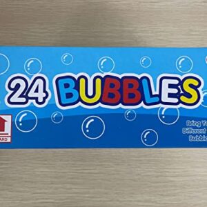 Bubbles 24 Pack Party Favor for Kids Bulk Bubble Solution Blowing Wand 2 Dozen Party Supplies Outdoor Toys Wedding Party Christmas Celebration Birthday Fun Gift