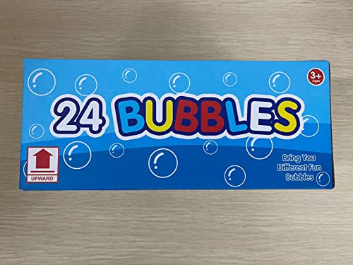 Bubbles 24 Pack Party Favor for Kids Bulk Bubble Solution Blowing Wand 2 Dozen Party Supplies Outdoor Toys Wedding Party Christmas Celebration Birthday Fun Gift