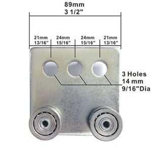 Hi Flame 4 Wheel Trolley Assembly, Four Bearing Trolley Assembly for Taller Strut Channel or All 1-5/8" Channel (Pack of 4)