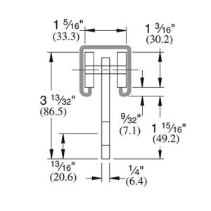 Hi Flame 4 Wheel Trolley Assembly, Four Bearing Trolley Assembly for Taller Strut Channel or All 1-5/8" Channel (Pack of 4)