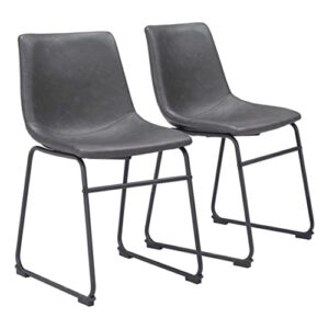 smart dining chair (set of 2) charcoal