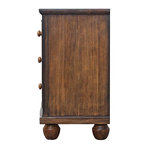 Sunset Trading Bahama Shutter Wood Nightstand, Tropical Walnut