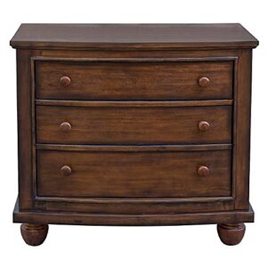 Sunset Trading Bahama Shutter Wood Nightstand, Tropical Walnut