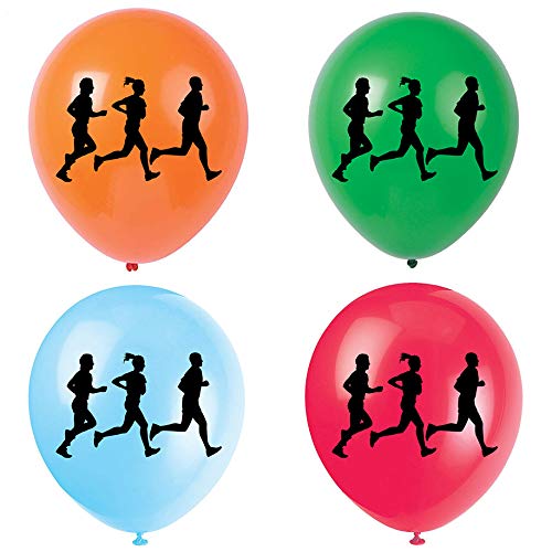 Running Latex Balloons, 12inch (16pcs) Run Track, Birthday Party Decorations, Supplies