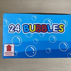 Bubbles 24 Pack Party Favor for Kids Bulk Bubble Solution Blowing Wand 2 Dozen Party Supplies Outdoor Toys Wedding Party Christmas Celebration Birthday Fun Gift