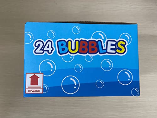 Bubbles 24 Pack Party Favor for Kids Bulk Bubble Solution Blowing Wand 2 Dozen Party Supplies Outdoor Toys Wedding Party Christmas Celebration Birthday Fun Gift