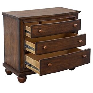 Sunset Trading Bahama Shutter Wood Nightstand, Tropical Walnut