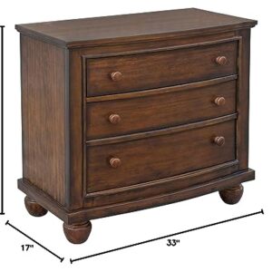 Sunset Trading Bahama Shutter Wood Nightstand, Tropical Walnut