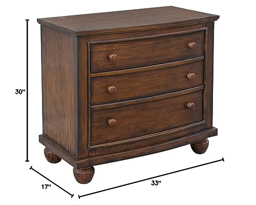 Sunset Trading Bahama Shutter Wood Nightstand, Tropical Walnut