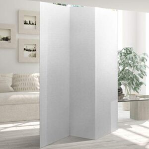 6 ft. Tall White Temporary Cardboard Folding Screen - 6 Panel